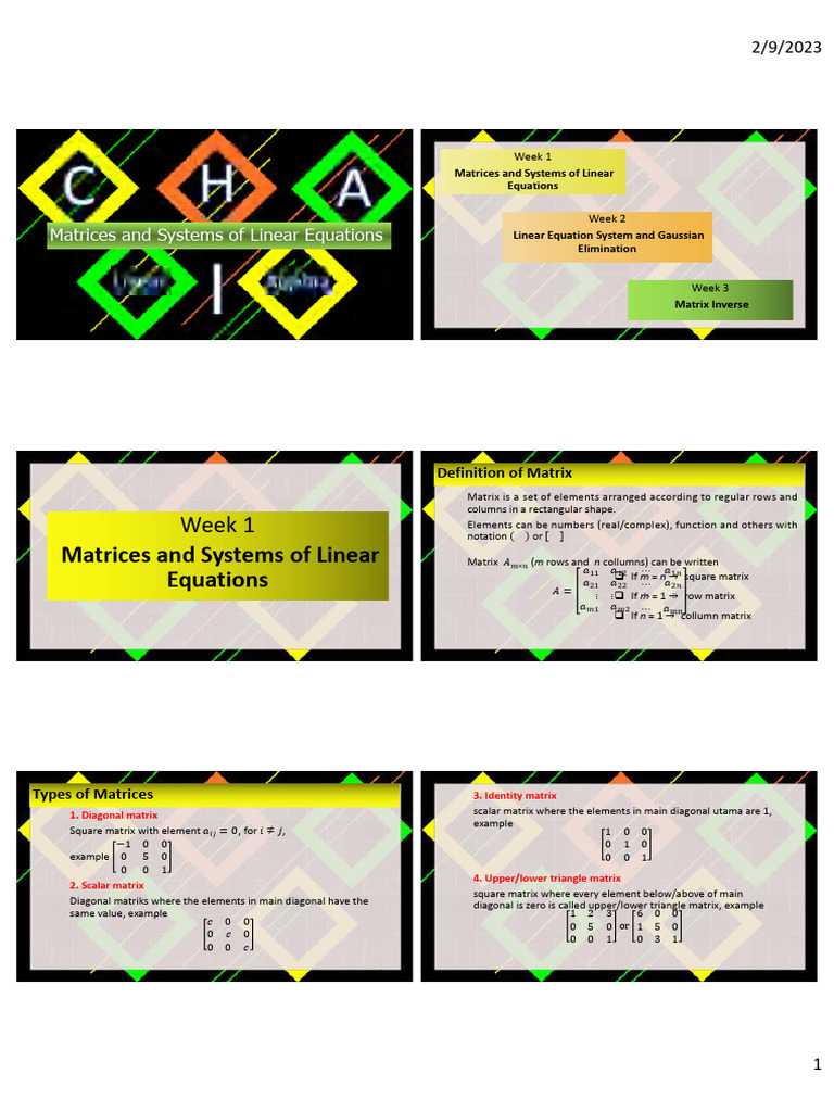 Chapter 1 To 7 | PDF | Matrix (Mathematics) | Determinant