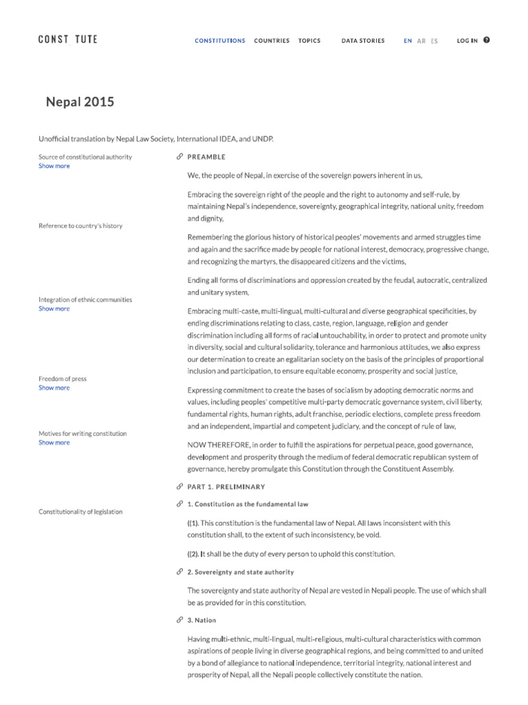 The Constitution of Nepal (Article 84) | PDF