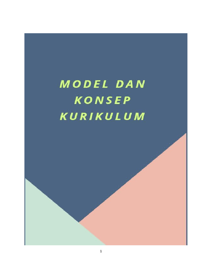 Model dan Konsep Kurikulum Pendidikan | PDF