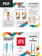 Test de Adams | PDF | Escoliosis | Especialidades Medicas