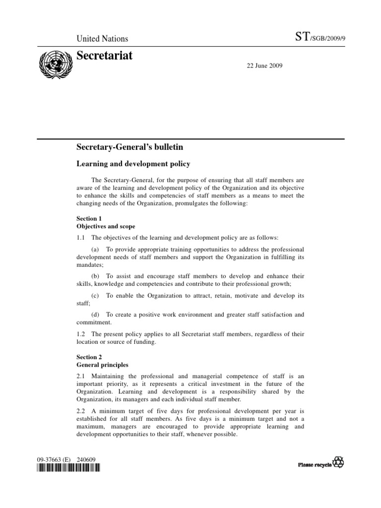 Learning and Development Policy | PDF | Learning | Educational Technology