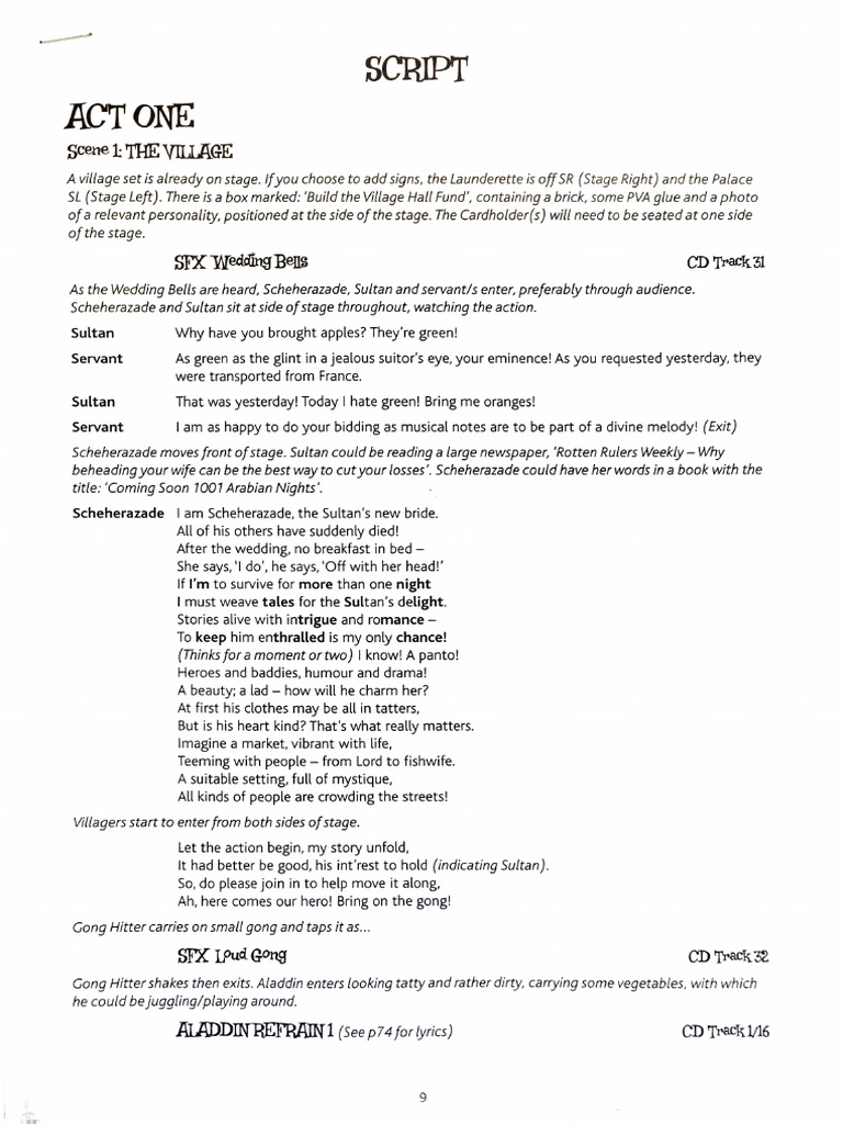 Aladdin Act 1 | PDF
