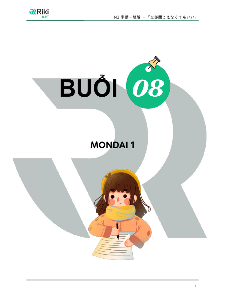 ChoukaiN3 - Buổi 8 - Mondai 1 | PDF