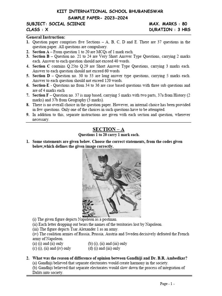 General Instruction:: Section - A | PDF
