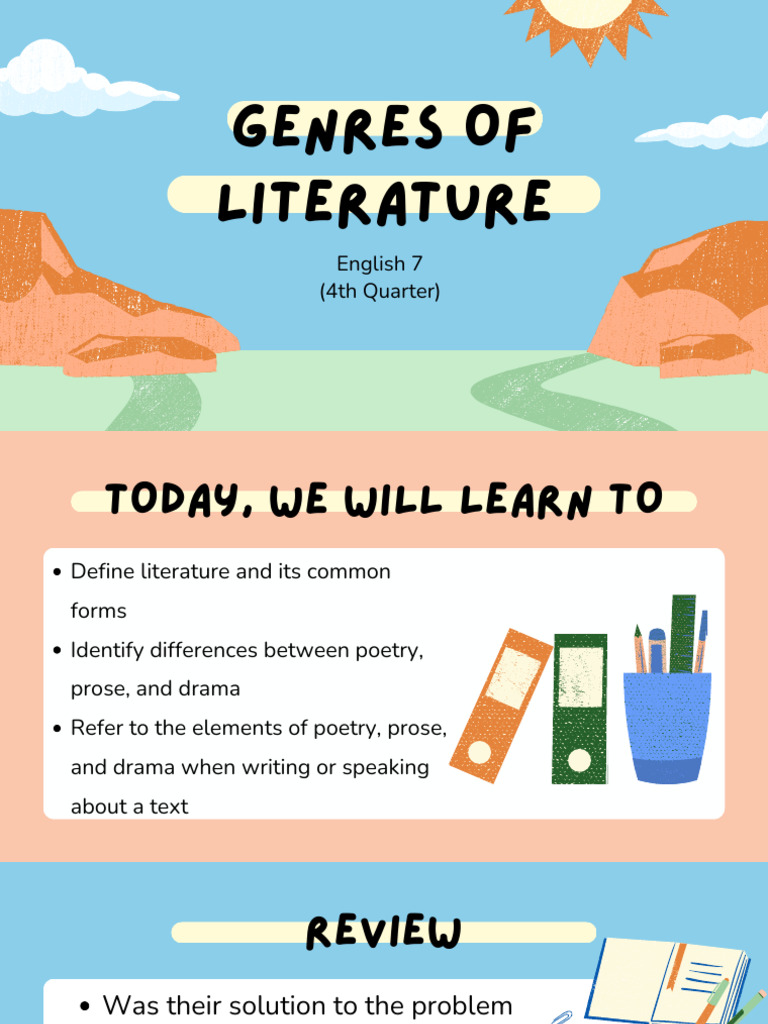 Genres of Literature and Their Structural Elements Education ...