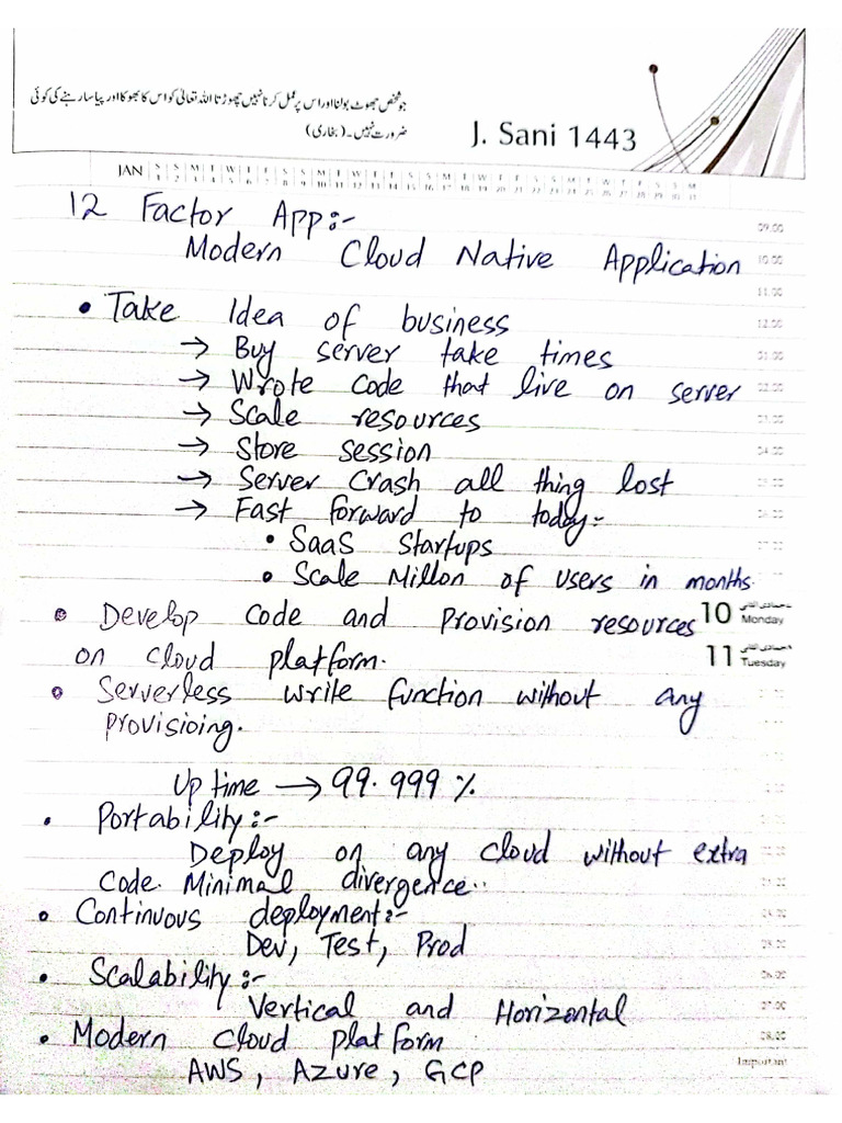 12 Factor App Handwritten Notes | PDF