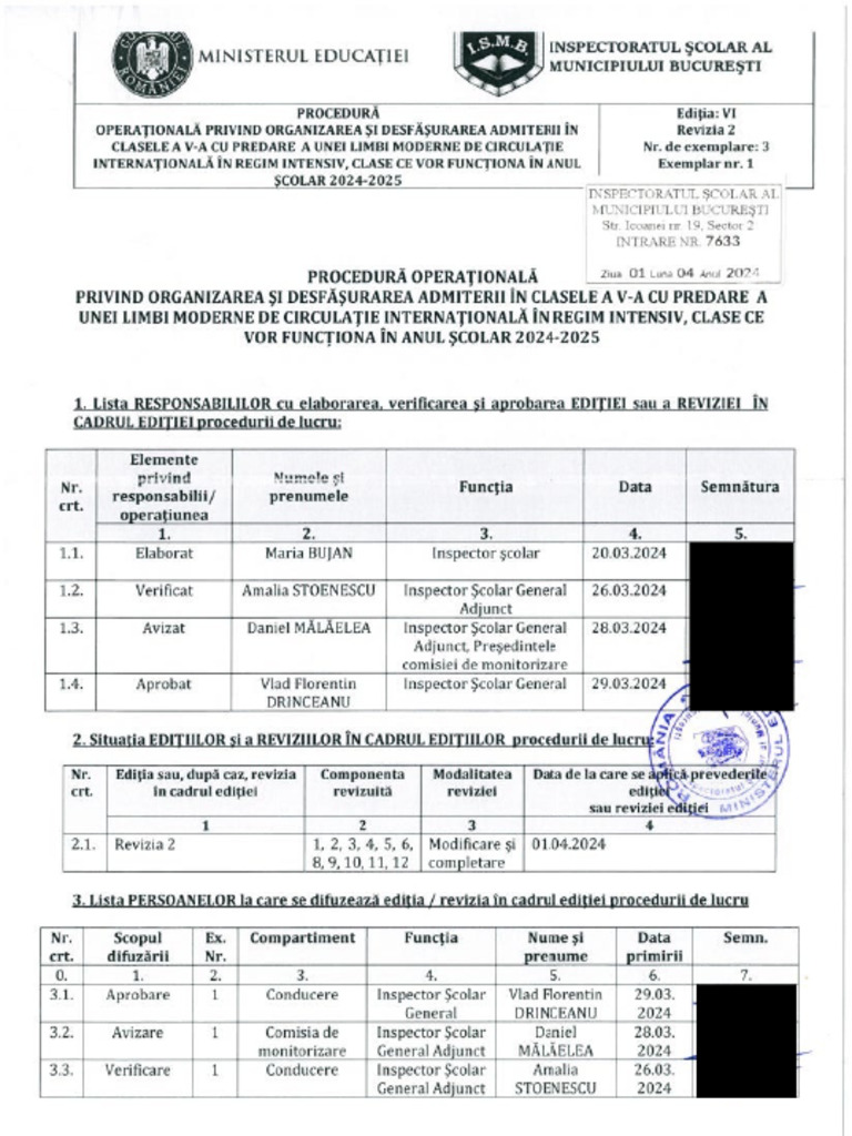 Procedura Operationala Clasav | PDF