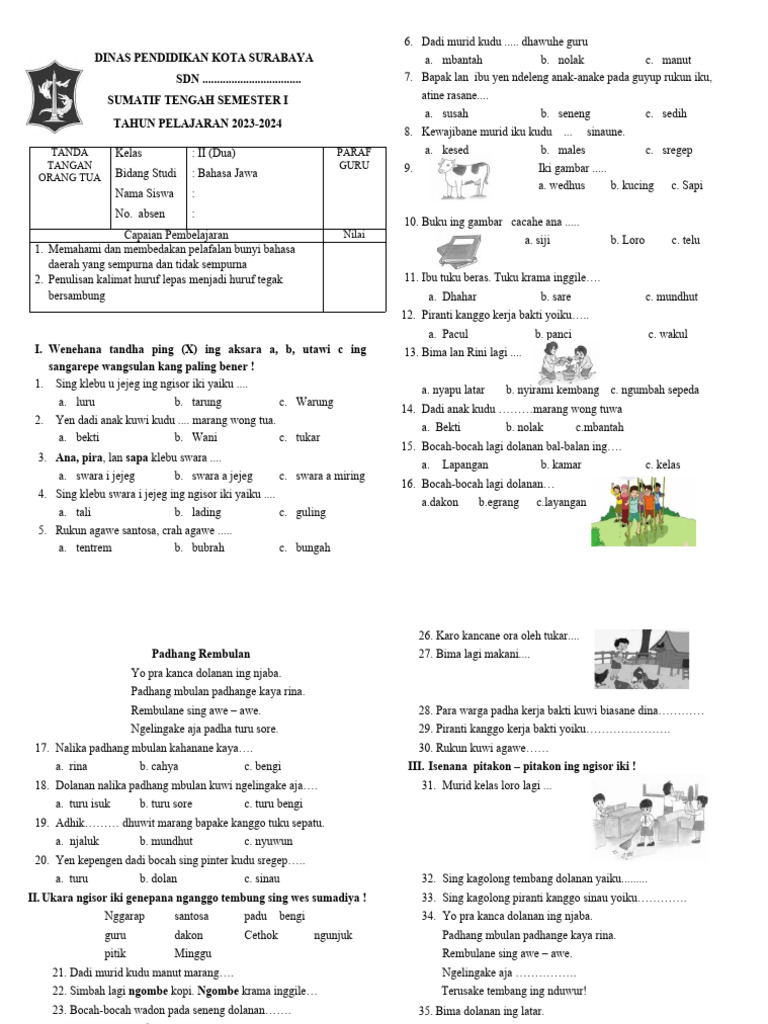 STS 1 KLS 2 BHS Jawa | PDF