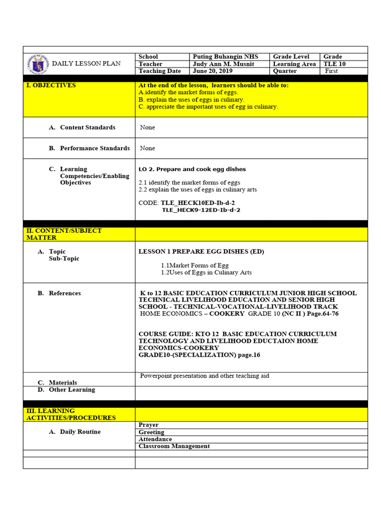 Market Forms of Eggs in Culinary Arts | PDF | Egg | Foods