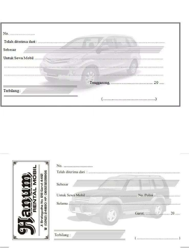 rental car sample | PDF