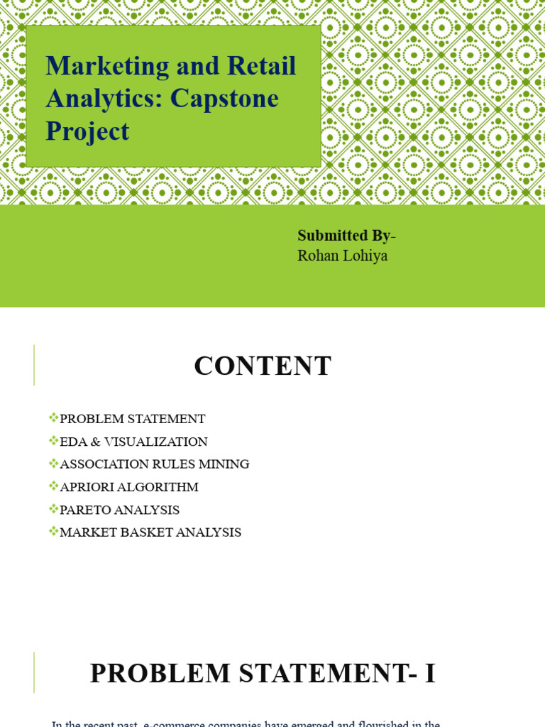 Capstone Presentation | PDF | E Commerce | Inventory