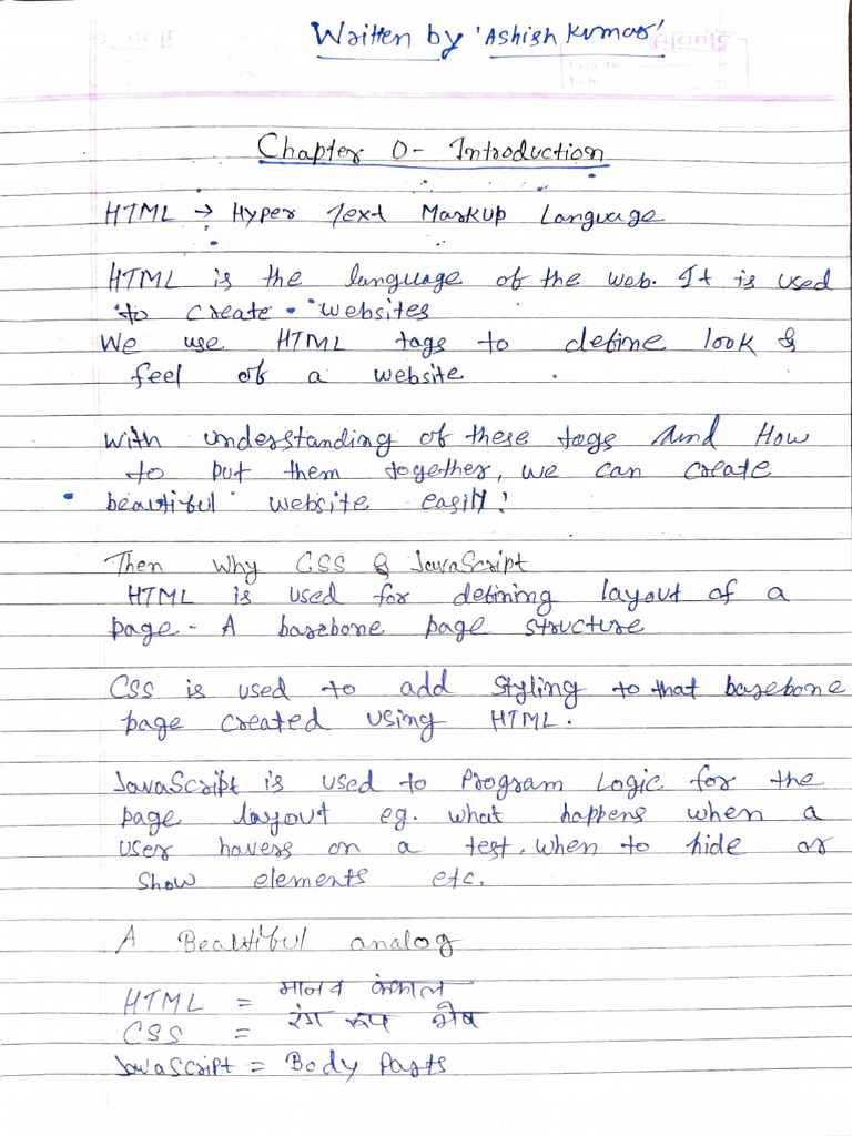 Comprehensive HTML Notes PDF | PDF