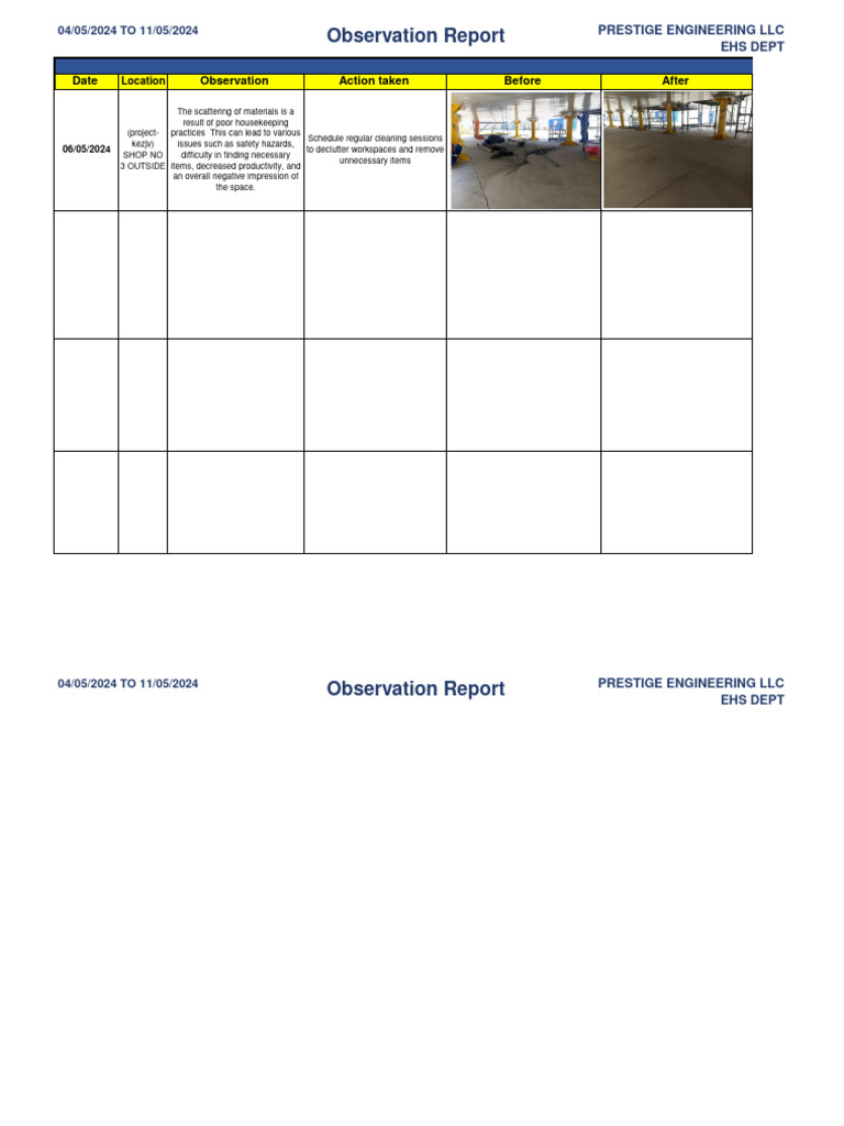 Observation Report | PDF