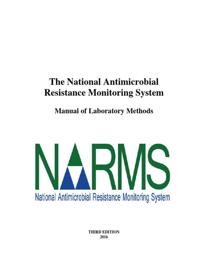 Manual of Laboratory Methods, NARMS, 3rd Edition, 2016 | Download Free ...
