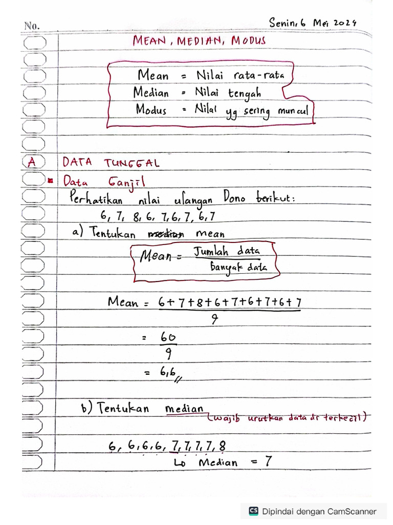 MEAN, MEDIAN, MODUS | PDF