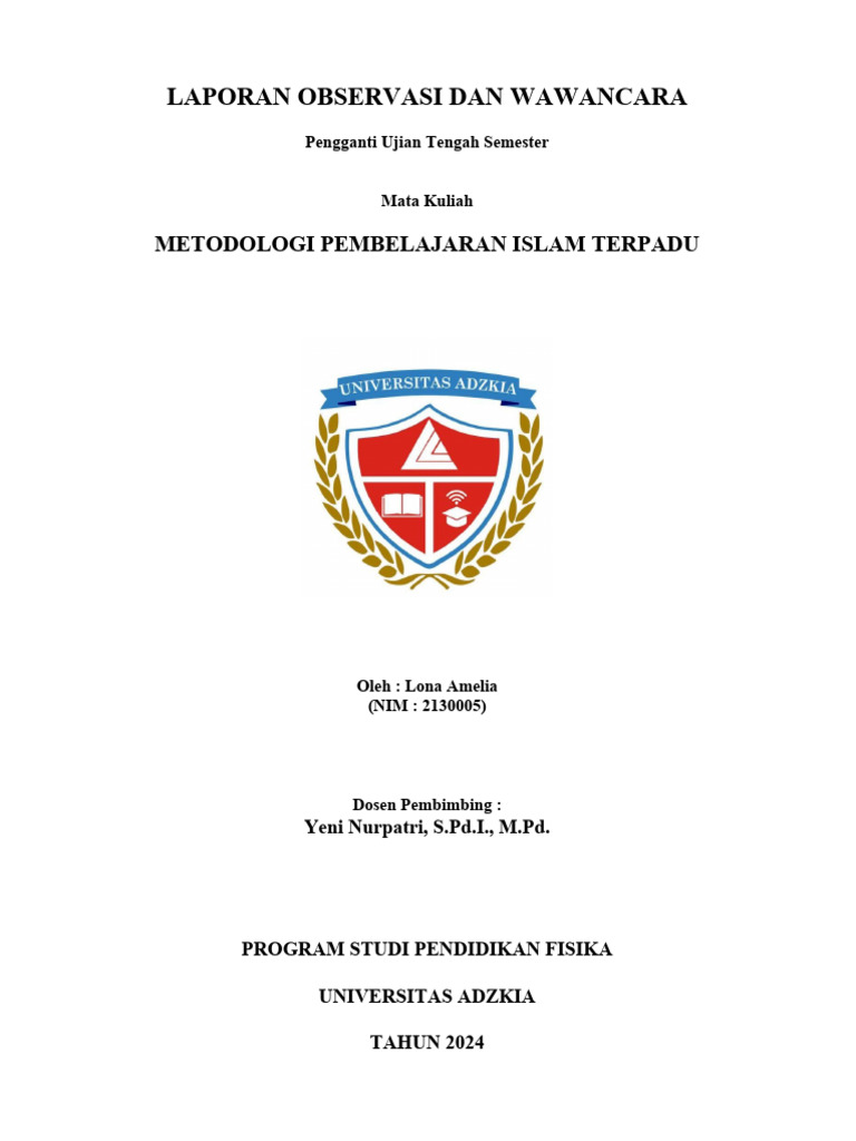 Uts Mpit Lona Amelia | PDF