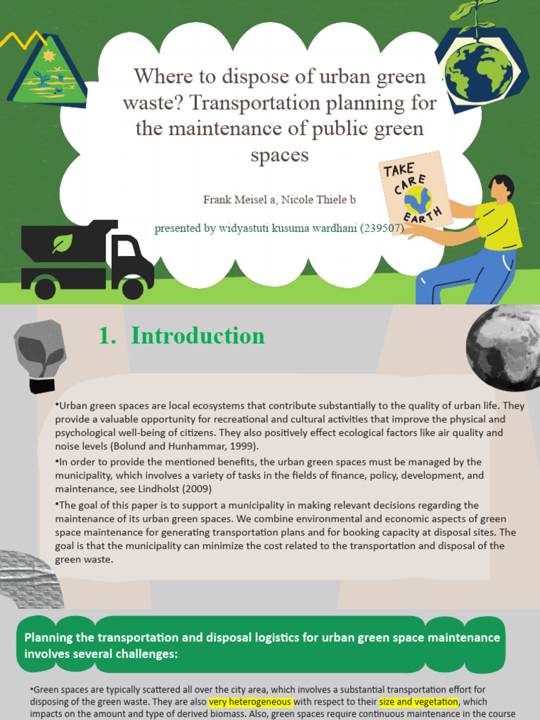Urban Green Waste Disposal Logistics | PDF | Waste Management | Transport