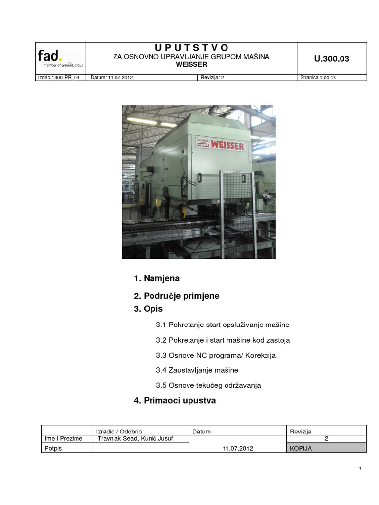 U300.03 Weisser LX | PDF
