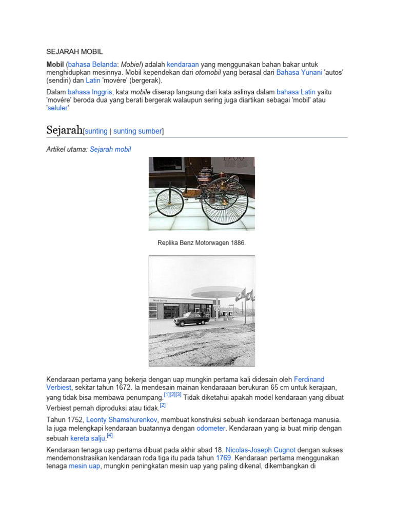 SEJARAH MOBIL | PDF