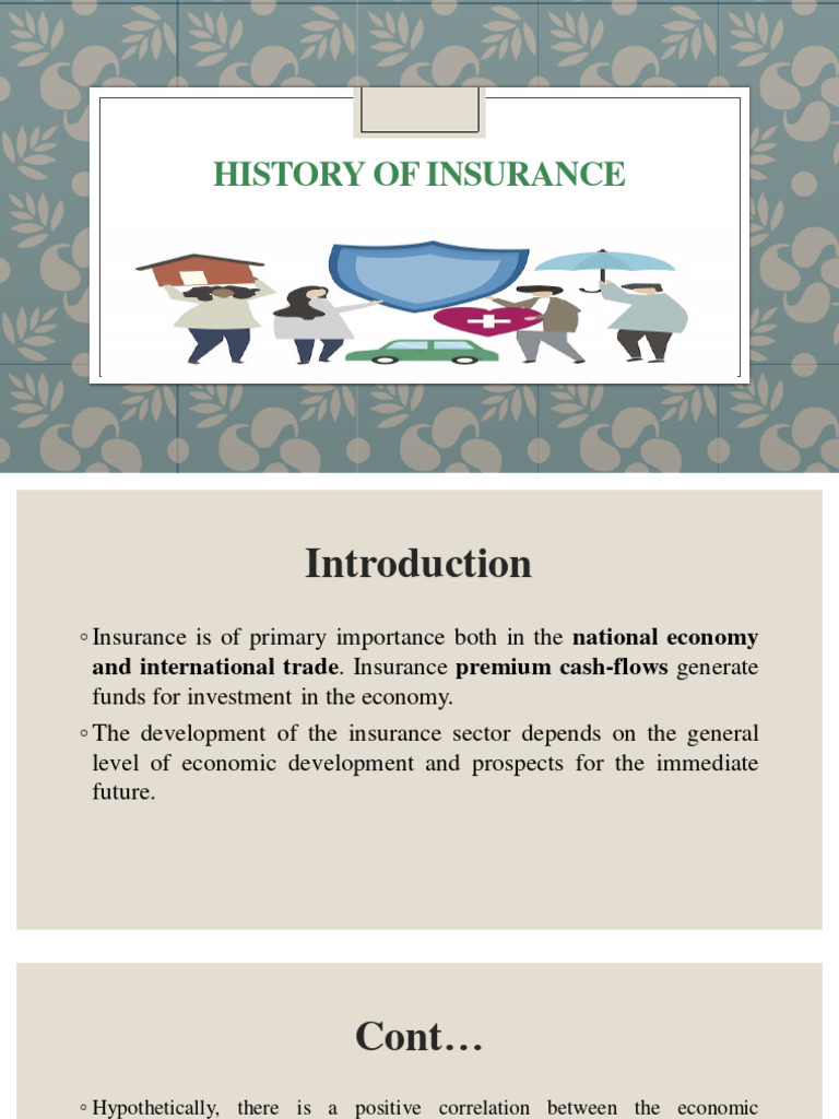 History of Insurance | PDF | Financial Services | Economies