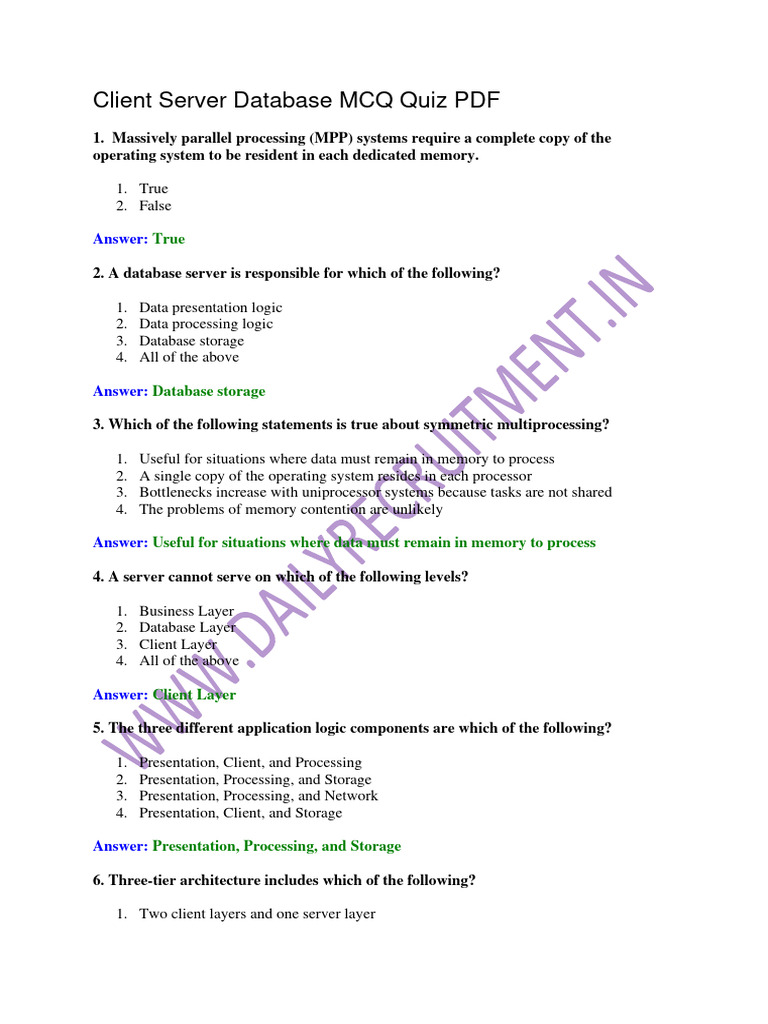Client-server | Download Free PDF | Databases | Client–Server Model