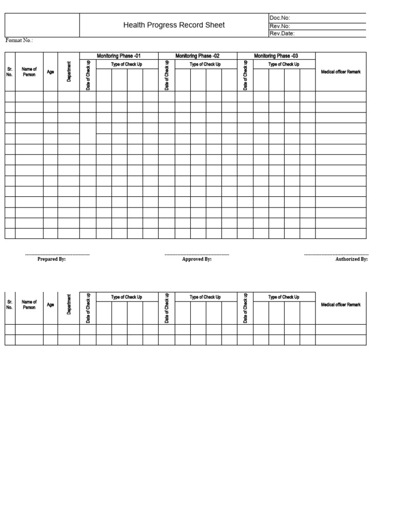 Employee Health Monitoring Record | Download Free PDF | Physical ...
