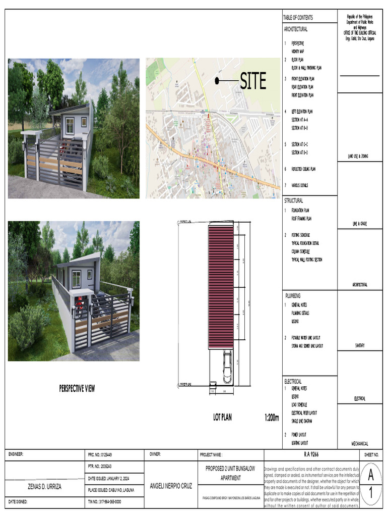 Perspective View Lot Plan 1:200m: Architectural | PDF