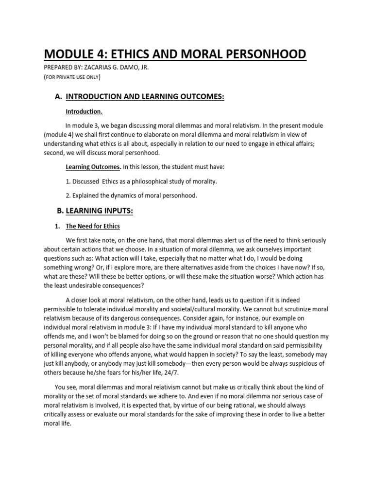 Module 4 | Download Free PDF | Morality | Reason