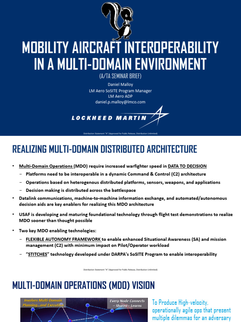 Seminar 17 - Mobility Aircraft Interoperability in A Multi-Domain Environment | PDF | Automation ...