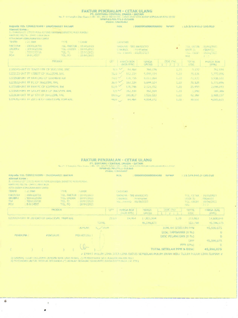 INVOICE APRIL 2023 | PDF