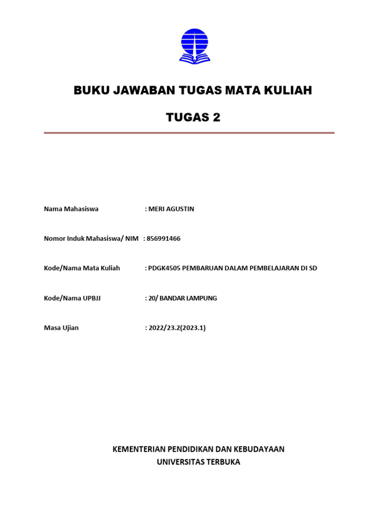 TMK 2 pdgk4505 PEMBARUAN Di SD Meri | PDF