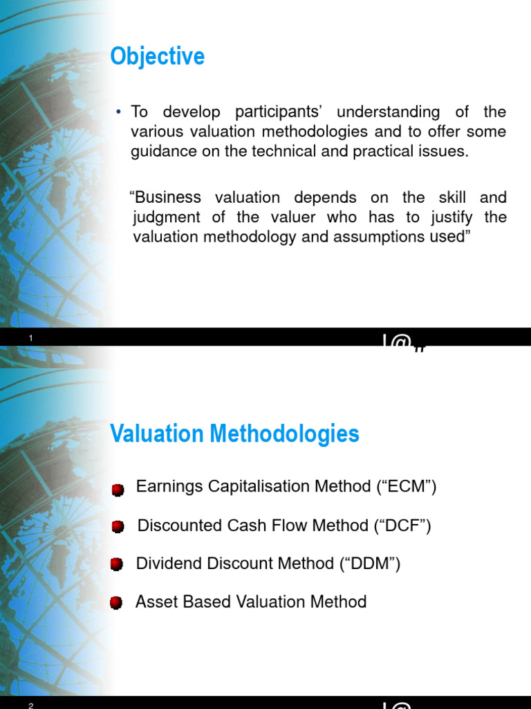 Business Valuation Methodologies Guide | PDF | Discounted Cash Flow ...