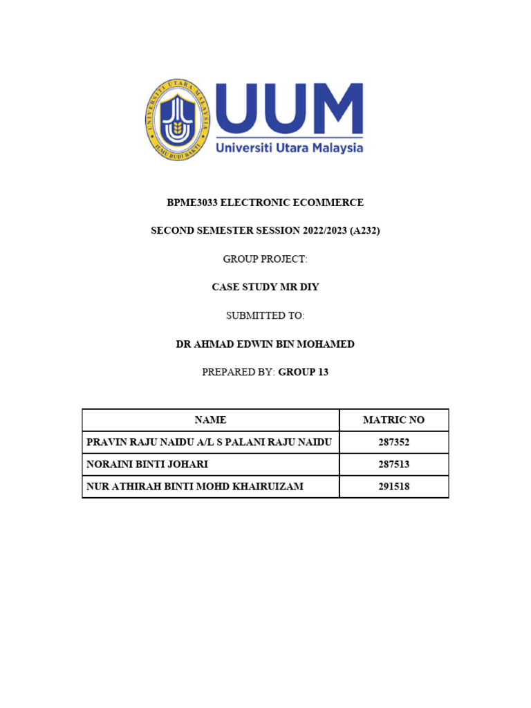 Case Study | PDF | E Commerce | Online Shopping