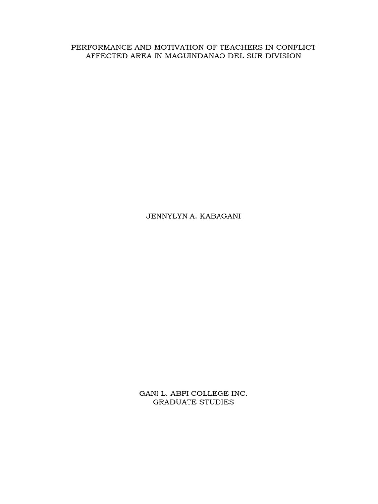 Jen Thesis | PDF | Motivation | Motivational