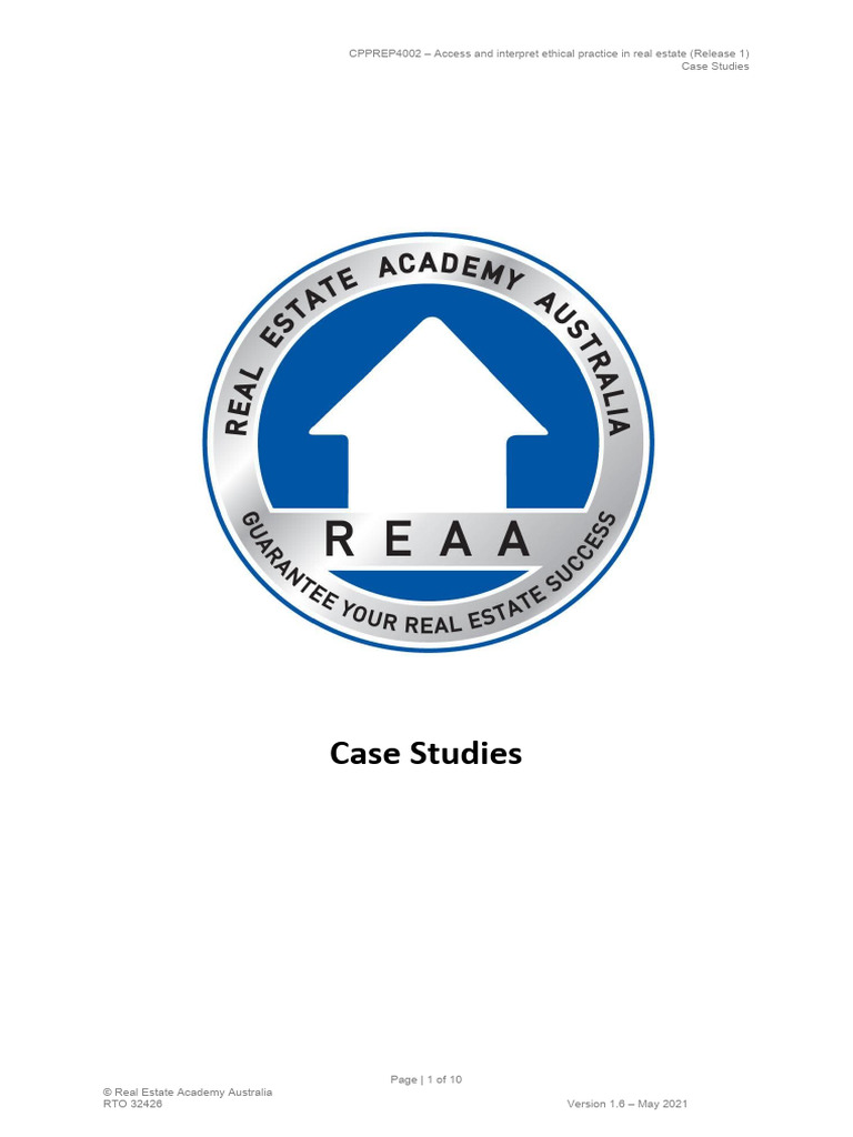 Ethical Practices in Real Estate Case Studies | PDF | Sales | Procurement