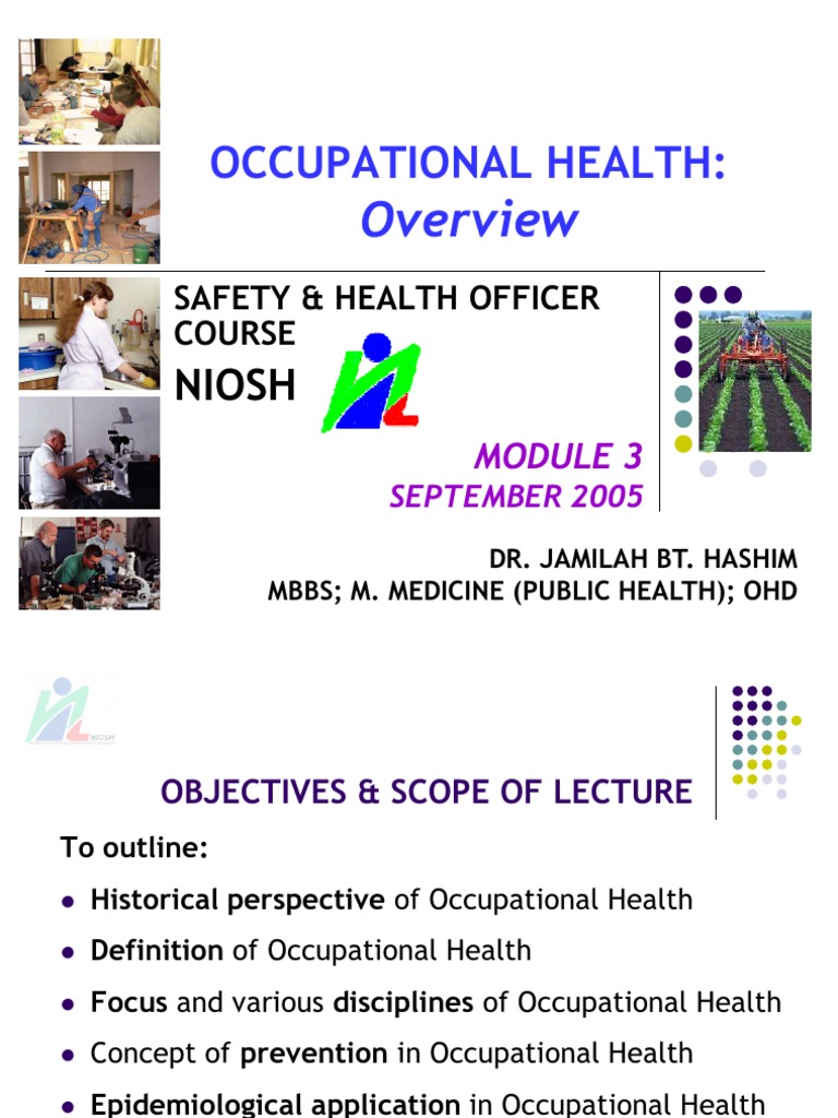 01 Oh Overview | PDF | Occupational Hygiene | Occupational Safety And ...