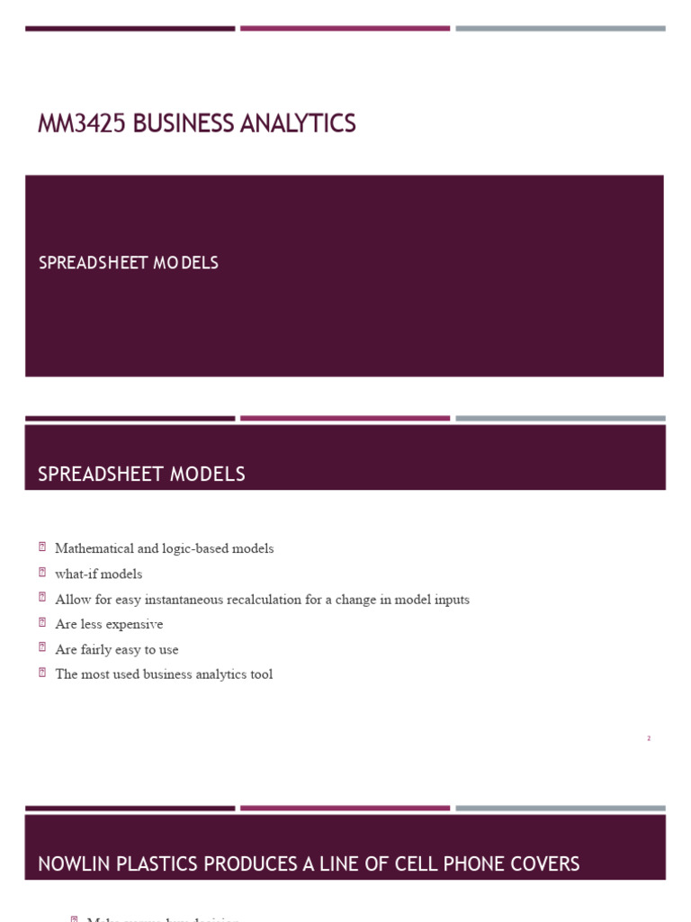 Business Analytics for Managers | PDF | Spreadsheet | Sensitivity Analysis