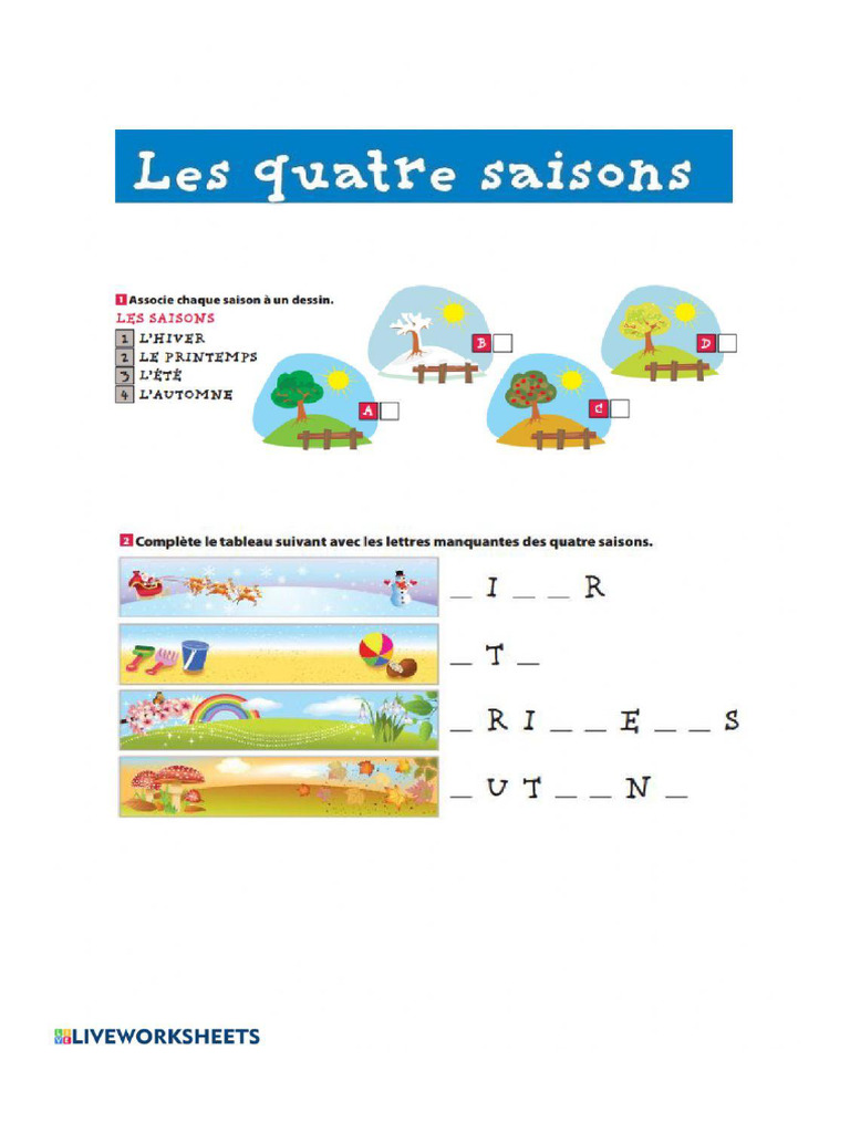 Les saisons | PDF