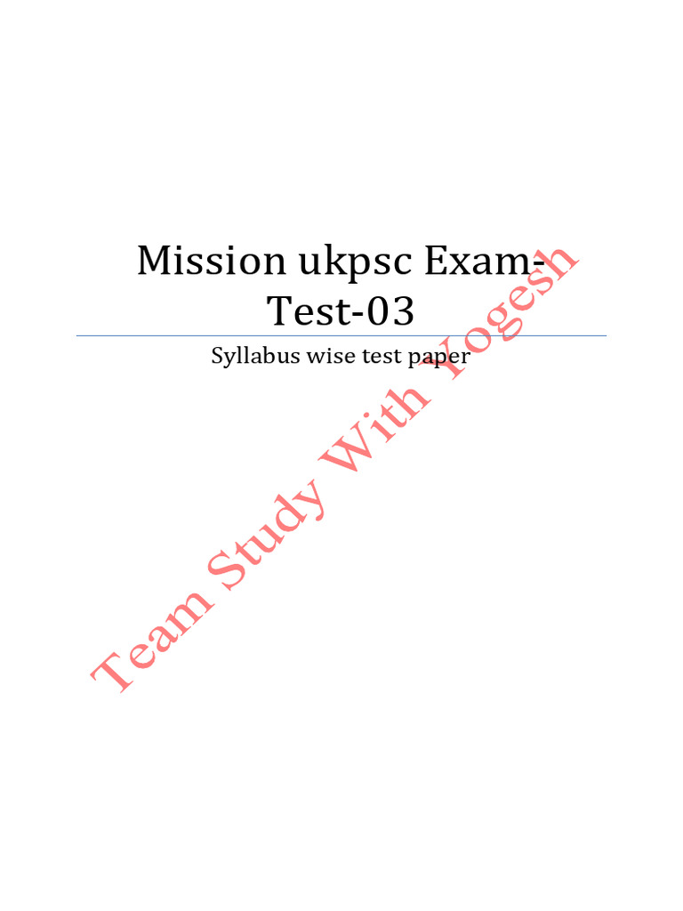 Test 03 For Pcs Pre Exam | PDF