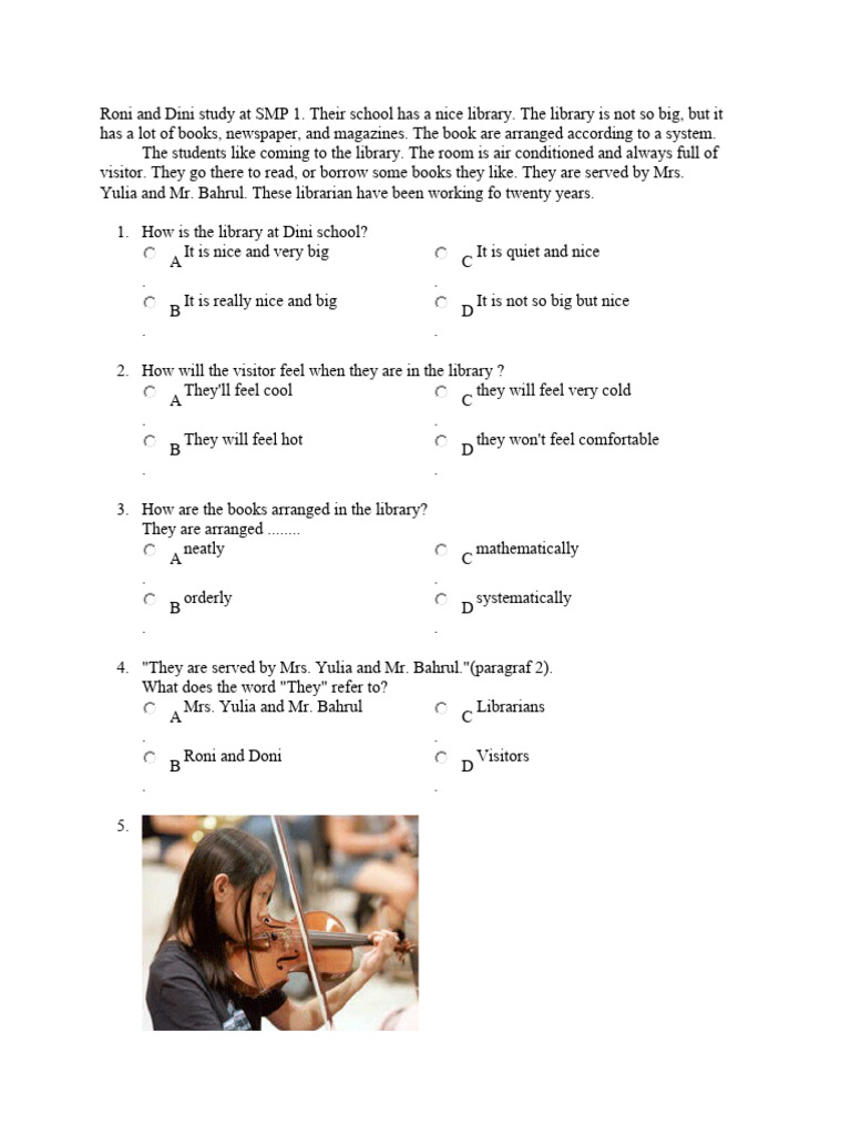 Roni and Dini Study at SMP 1 (Textt 1) | PDF | Agricultural Machinery | Tractor