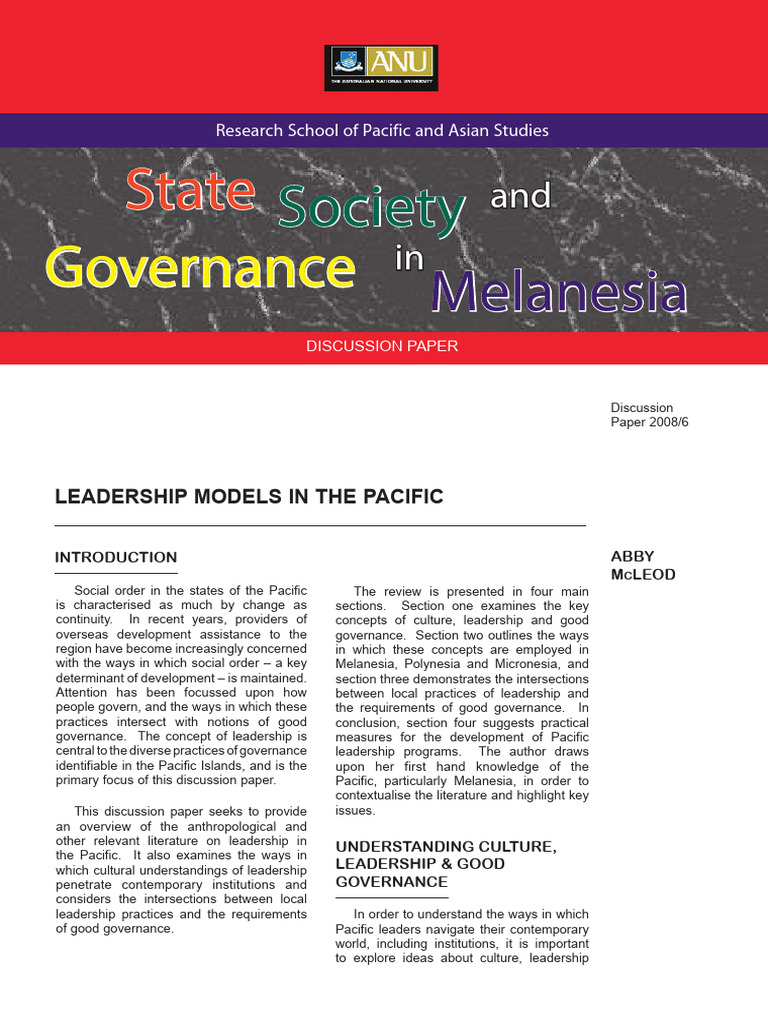 Leadership Models in Pacific Governance | PDF | Governance | Leadership