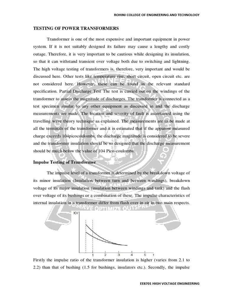 HVE Impulse Test | PDF | Transformer | Insulator (Electricity)