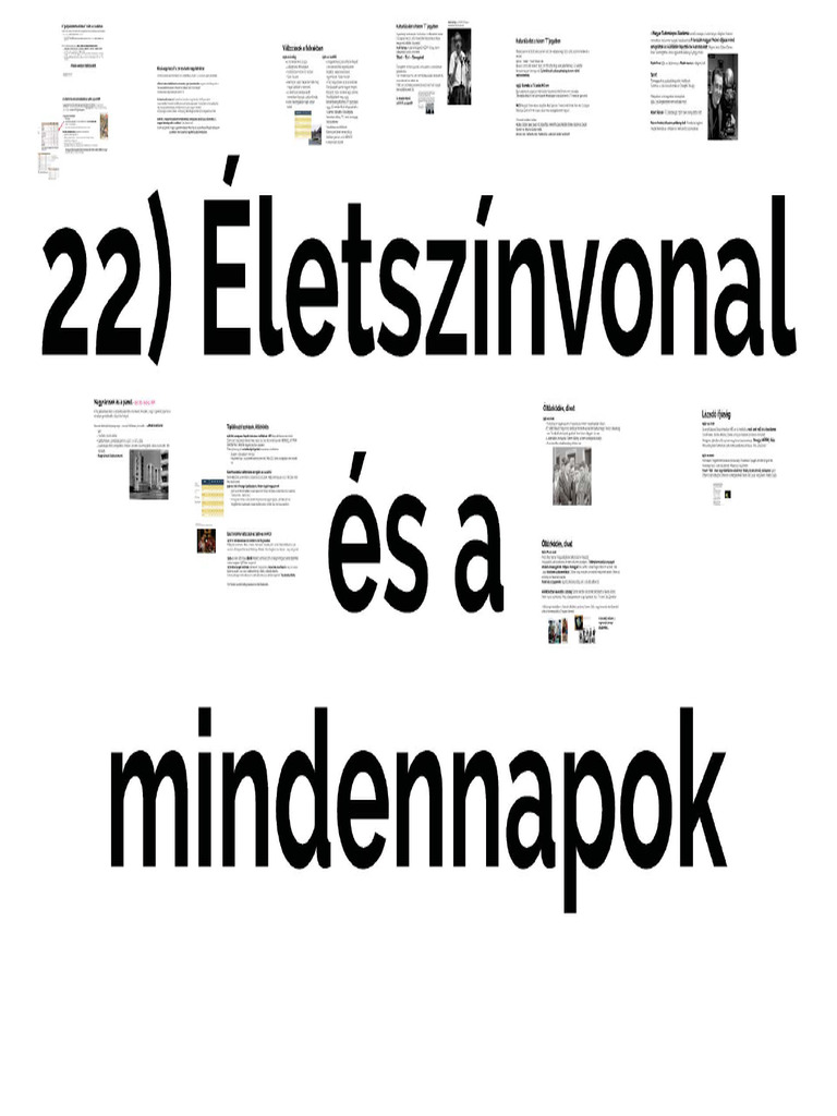22 Életszínvonal És A Mindennapok | PDF