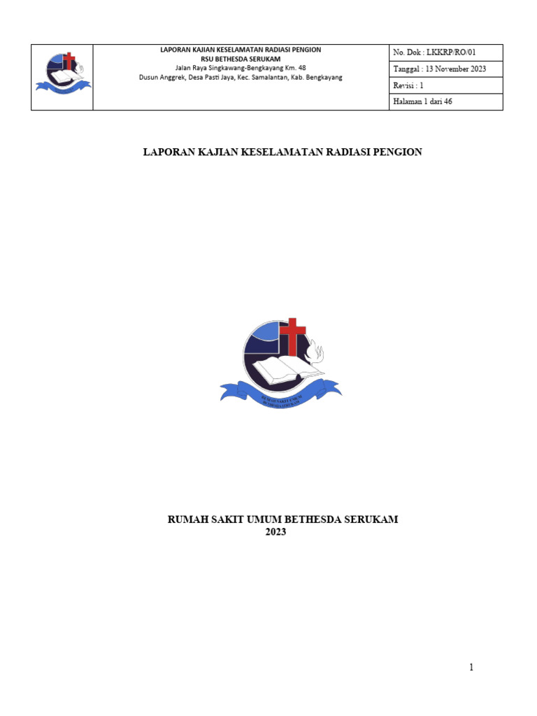 Kajian Keselamatan Sumber Radiasi Pengion Fix 07052024 | PDF