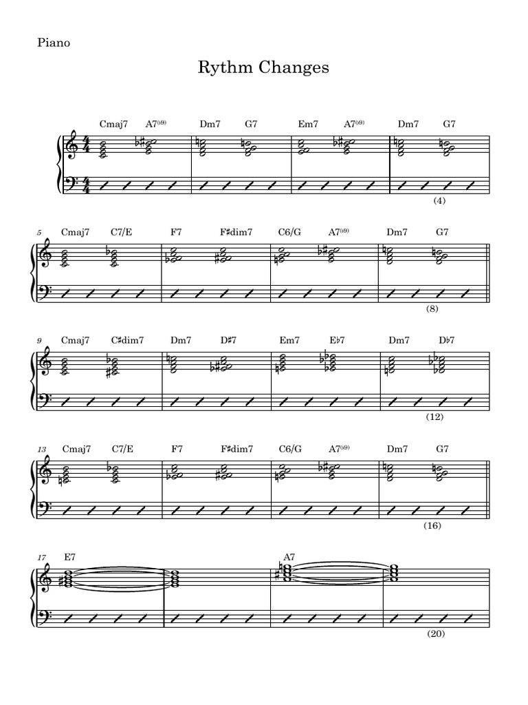 01 Piano Rythm Changes Pdf