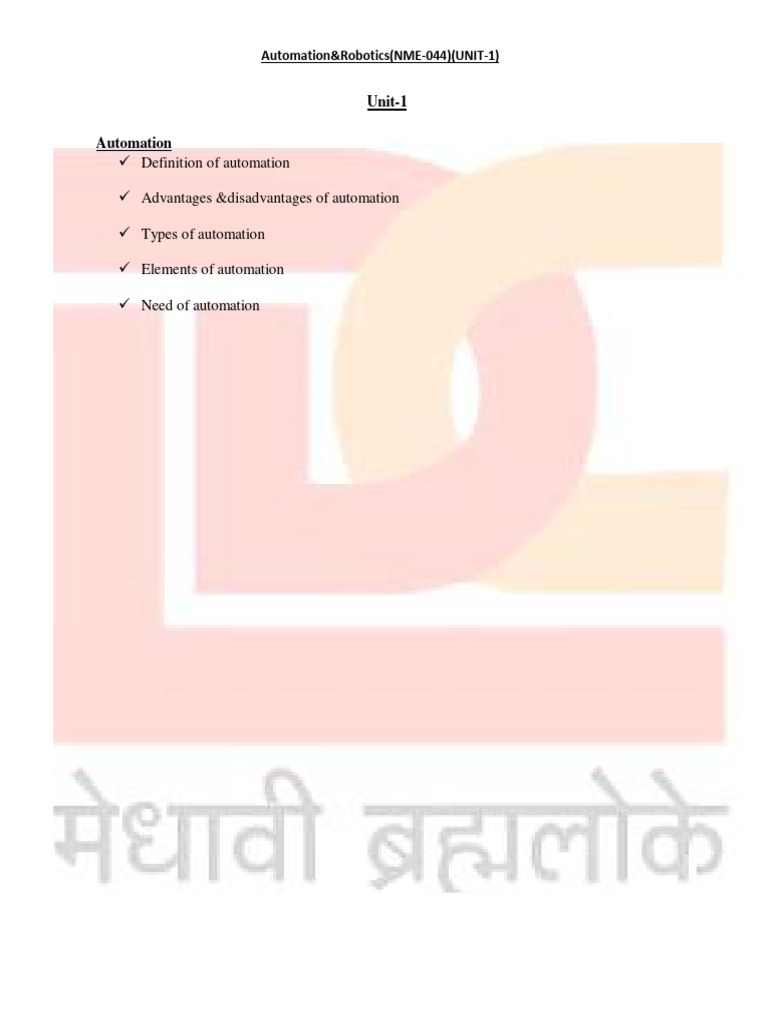 Aar Unit 1 PDF | PDF | Automation | Actuator