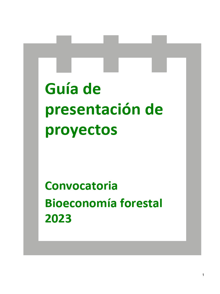 Guia de Presentacion Bioeconomia Forestal | PDF | Presupuesto | Gestión de recursos humanos