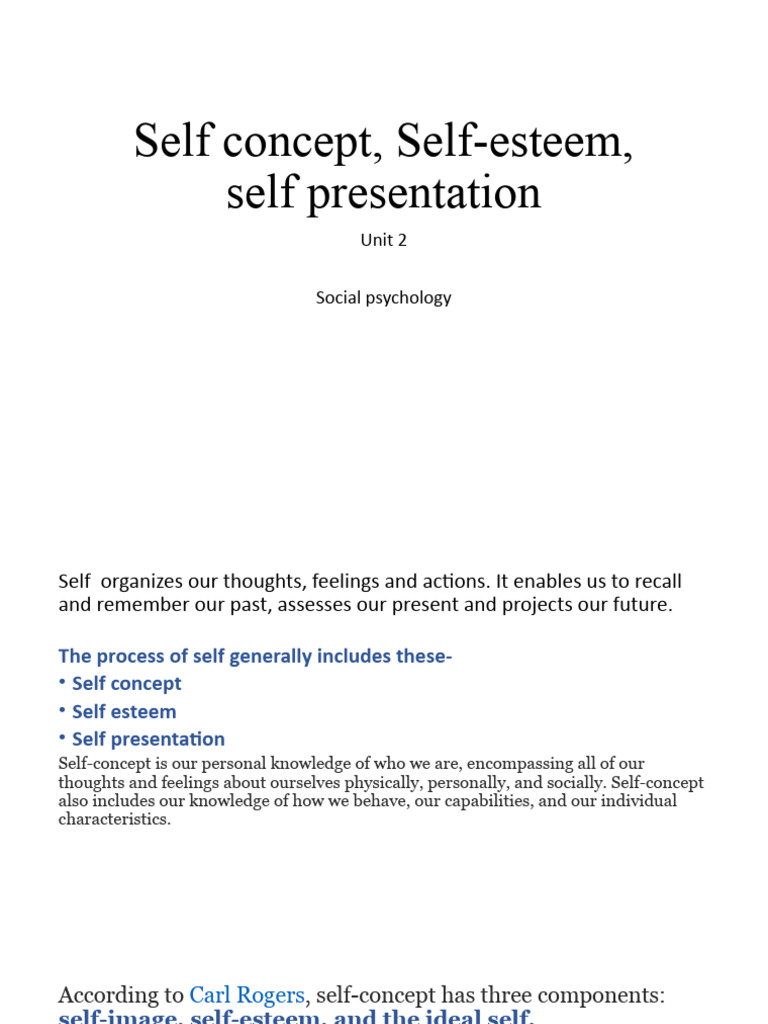 Self Concept UG 3 | Download Free PDF | Self Esteem | Self Concept