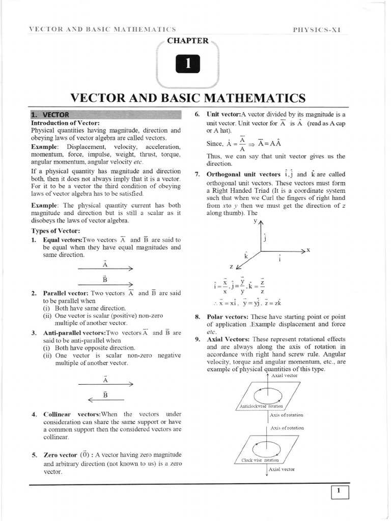 Understanding Vectors and Their Properties | PDF | Euclidean Vector ...