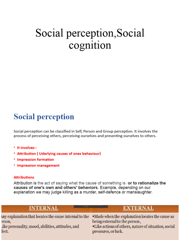Understanding Social Perception | PDF | Neuroscience | Psychology